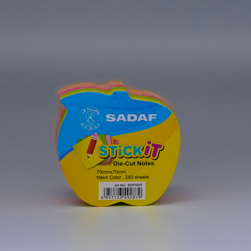 SADAF Apple Shape Sticky Notes – 250 Sheets – Shakeel Ahmed Stationery